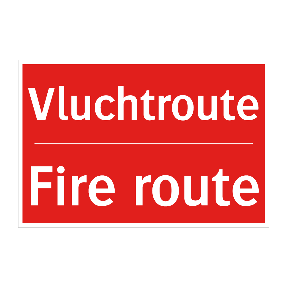Koop Vluchtroute - Fire route bord | SignOnline | NL-F828