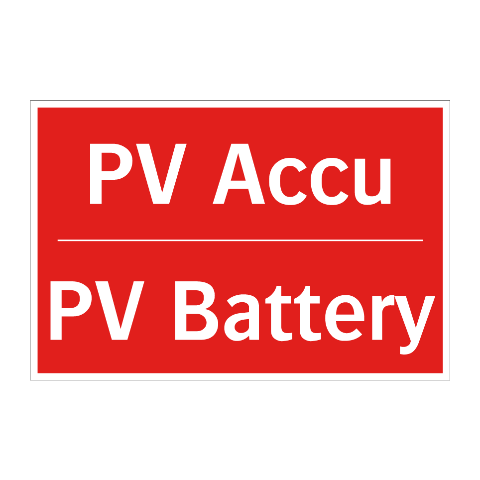 Koop PV Accu - PV Battery bord | SignOnline | NL-F841