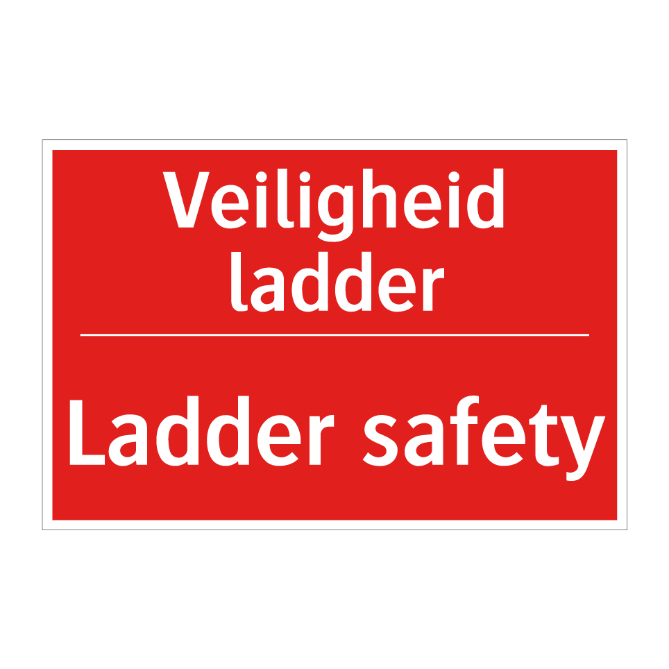 Koop Veiligheid ladder - Ladder safety bord | SignOnline | NL-F873