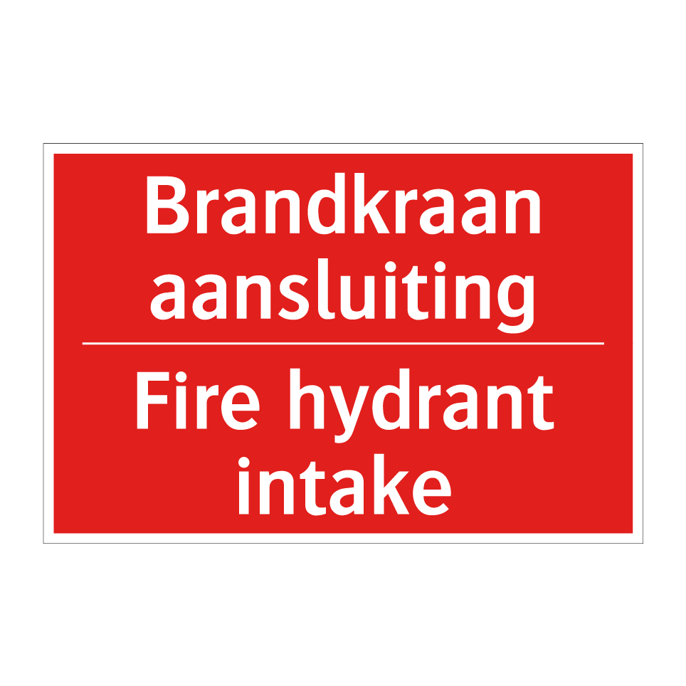 Koop Brandkraan aansluiting - Fire hydrant intake bord | SignOnline ...
