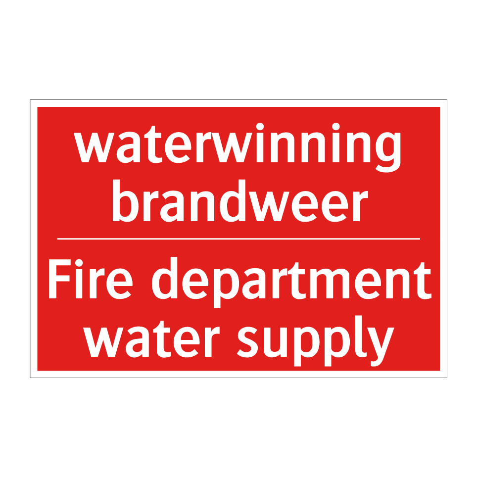 Koop waterwinning brandweer - Fire department water supply bord ...