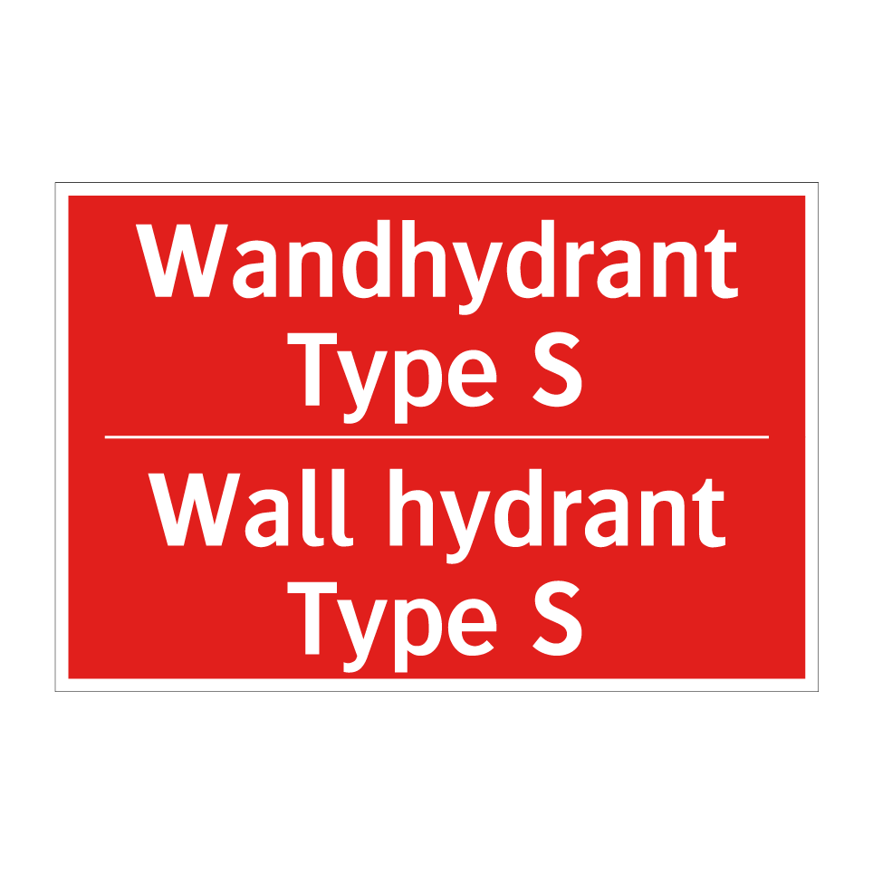 Koop Wandhydrant Type S - Wall hydrant Type S bord | SignOnline | NL-F989
