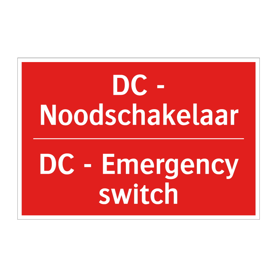 Koop DC - Noodschakelaar - DC - Emergency switch bord | SignOnline | NL ...
