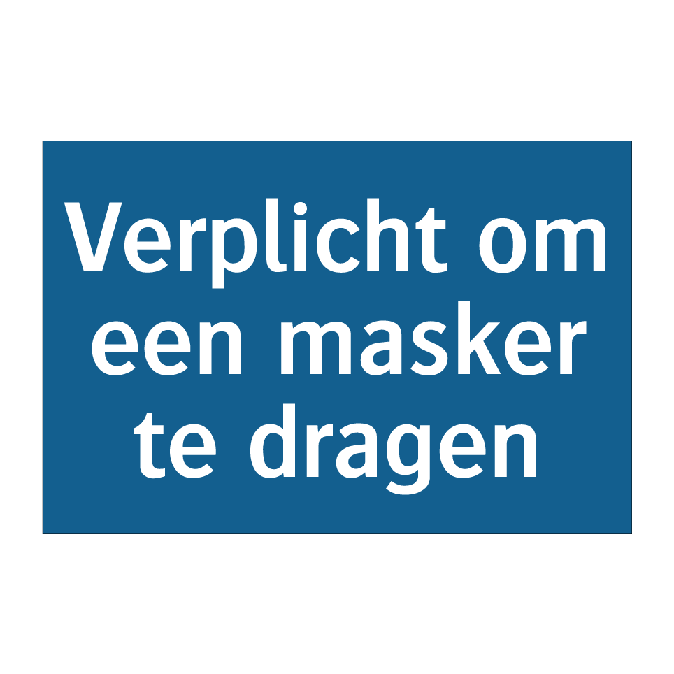 Koop Verplicht om een masker te dragen bord | SignOnline | NL-M1017