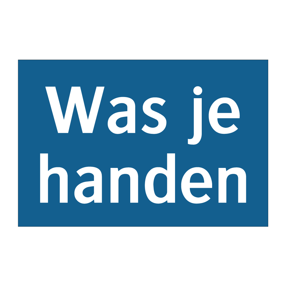 Koop Was je handen bord | SignOnline | NL-M1075