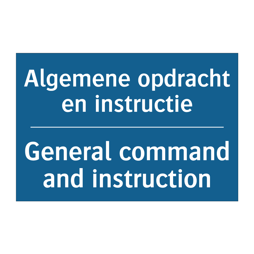 Koop Algemene opdracht en instructie /.../ - General command and ...