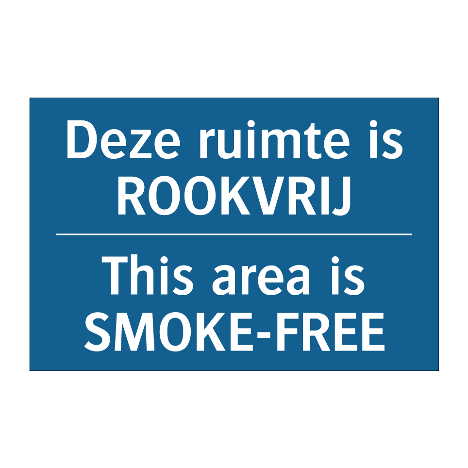 Koop Deze ruimte is ROOKVRIJ - This area is SMOKE-FREE bord ...