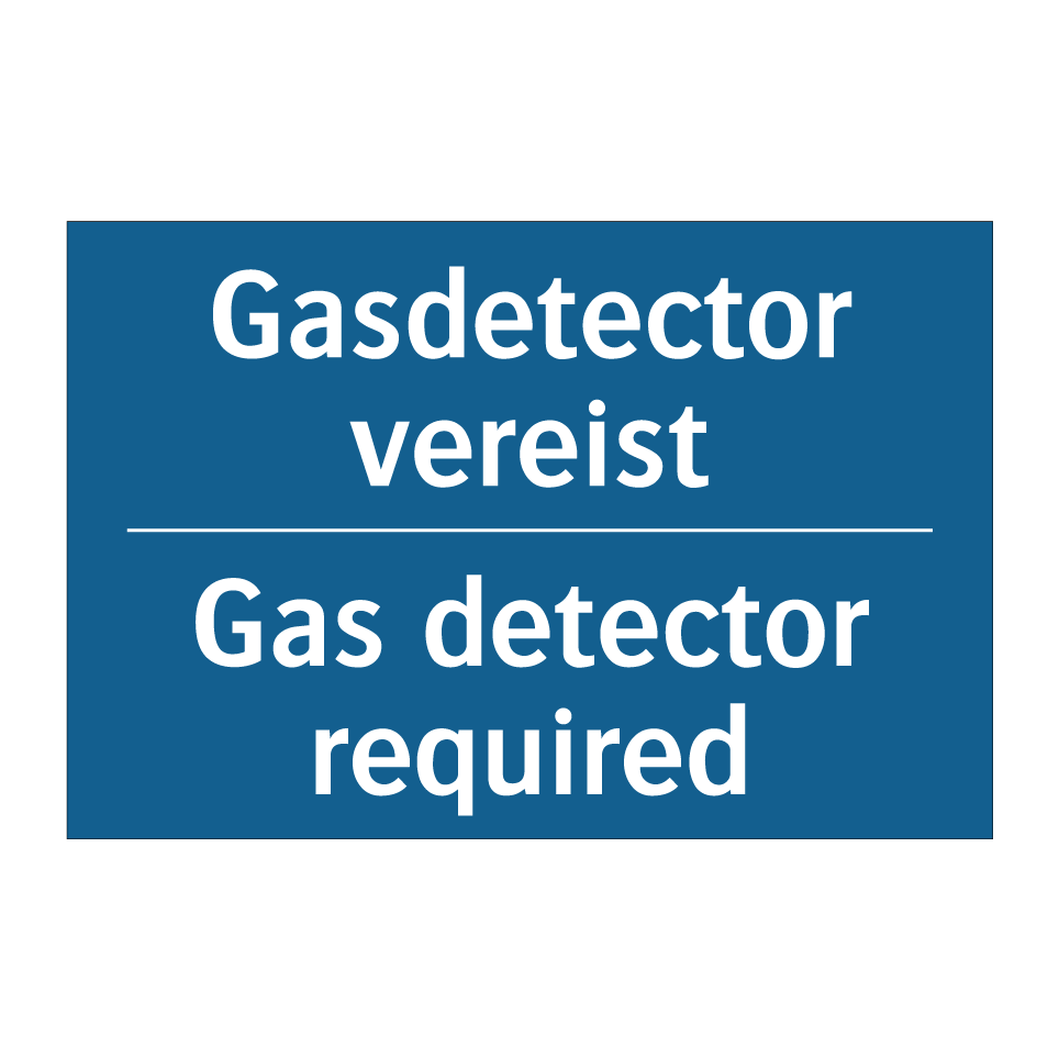 Koop Gasdetector vereist - Gas detector required bord | SignOnline | NL ...