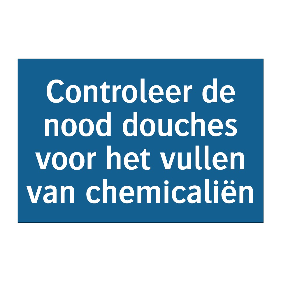 Koop Controleer de nood douches voor het vullen van chemicaliën bord ...