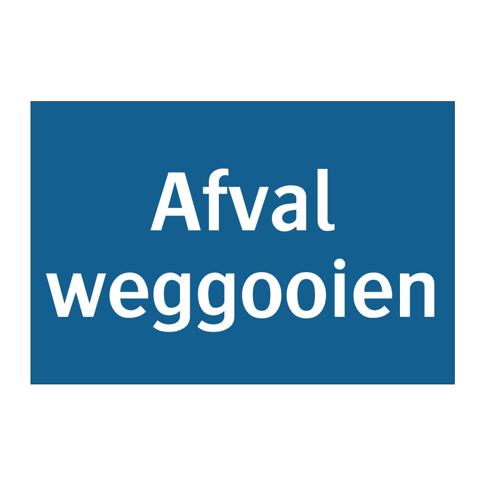 Koop Afval weggooien bord | SignOnline | NL-M15