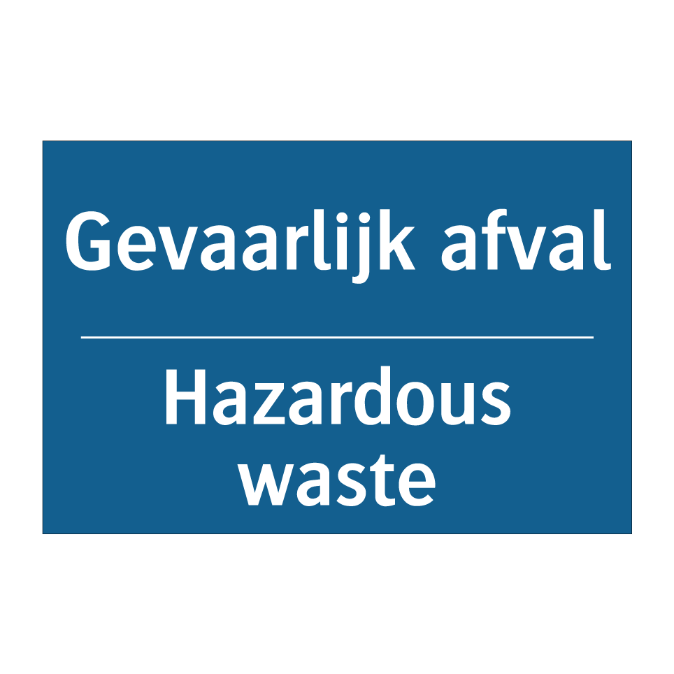 Koop Gevaarlijk afval - Hazardous waste bord | SignOnline | NL-M1569