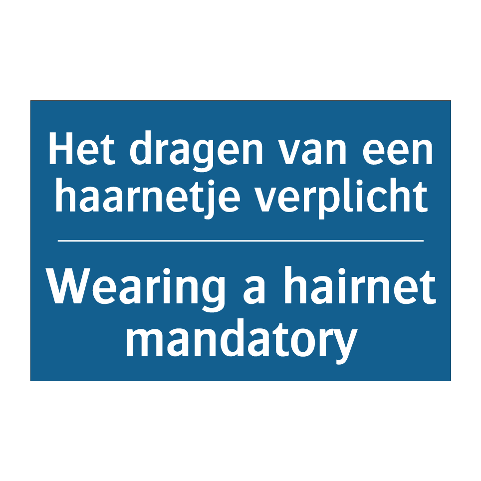 Koop Het dragen van een haarnetje verplicht /.../ - Wearing a hairnet ...