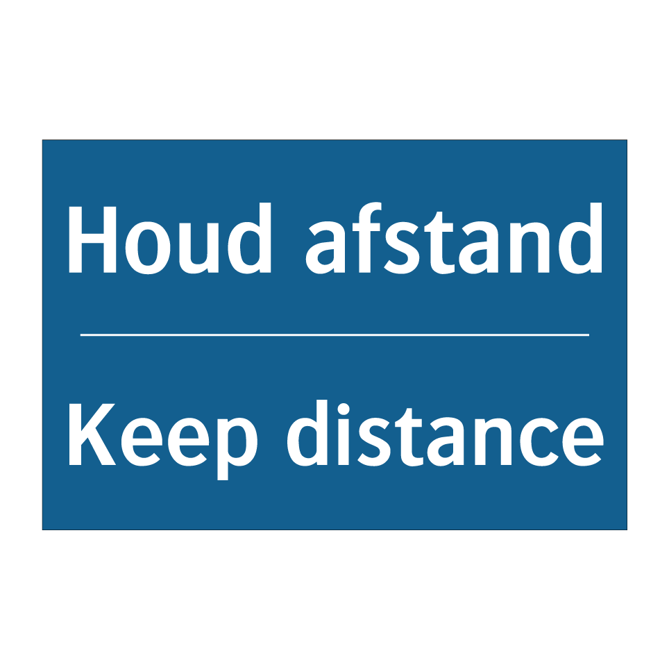 Koop Houd afstand - Keep distance bord | SignOnline | NL-M1654