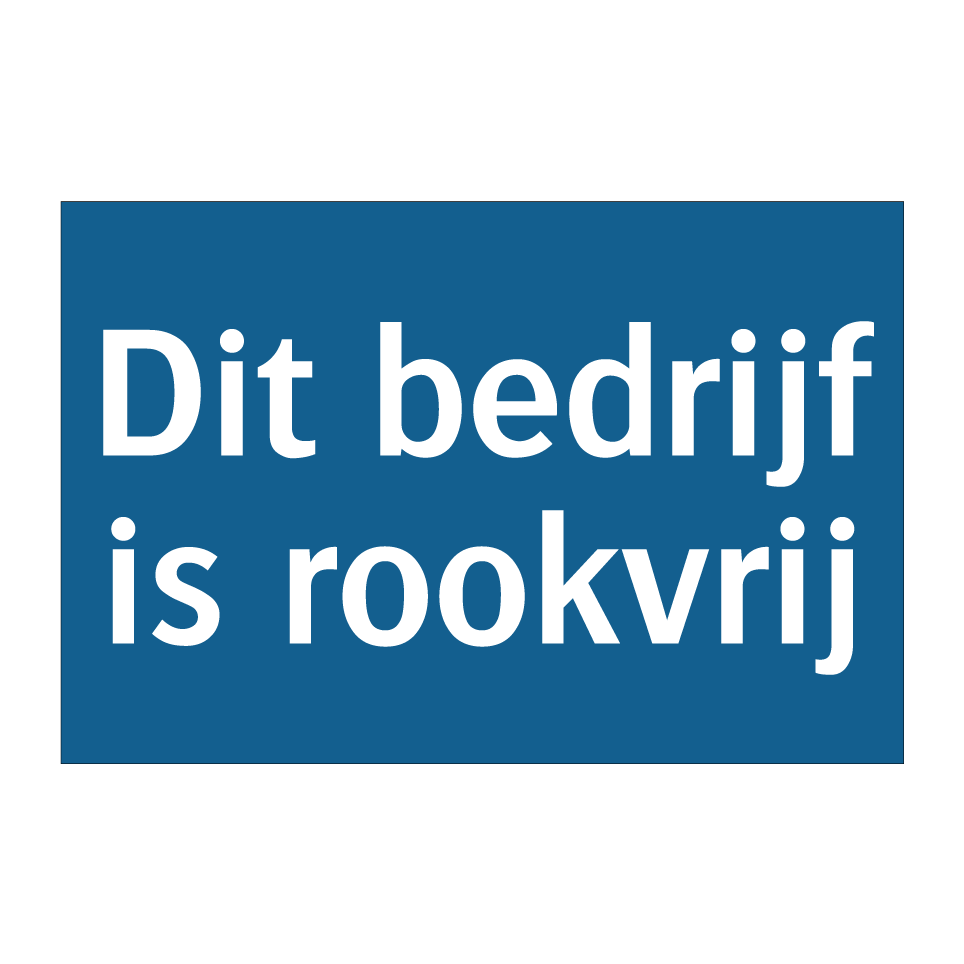 Koop Dit bedrijf is rookvrij bord | SignOnline | NL-M168