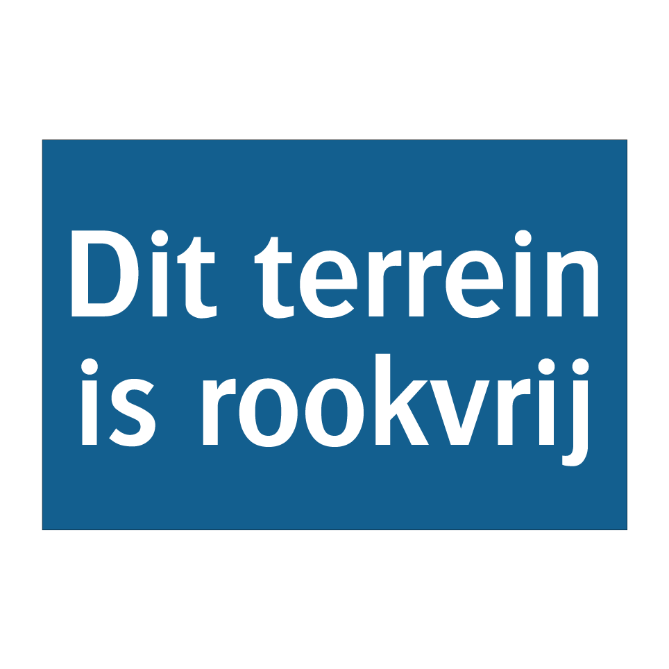 Koop Dit terrein is rookvrij bord | SignOnline | NL-M171