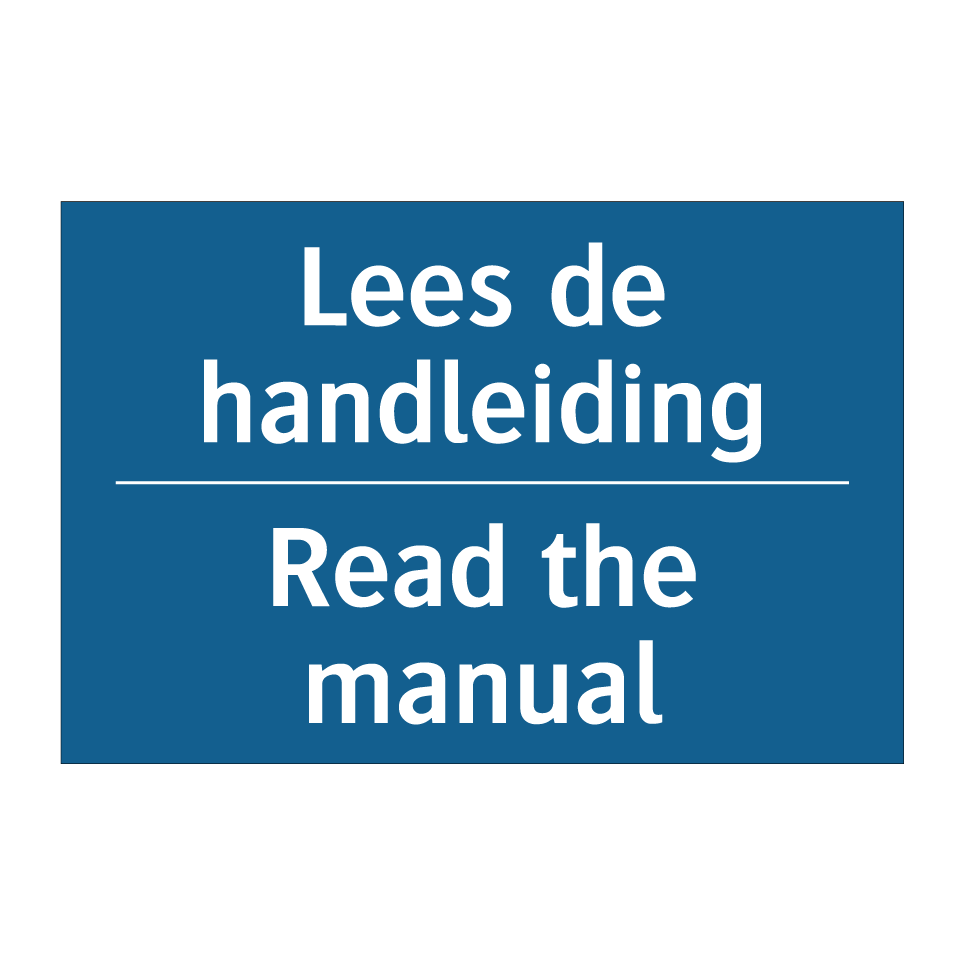 Koop Lees de handleiding - Read the manual bord | SignOnline | NL-M1771