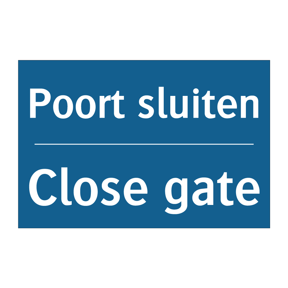 Koop Poort sluiten - Close gate bord | SignOnline | NL-M1910