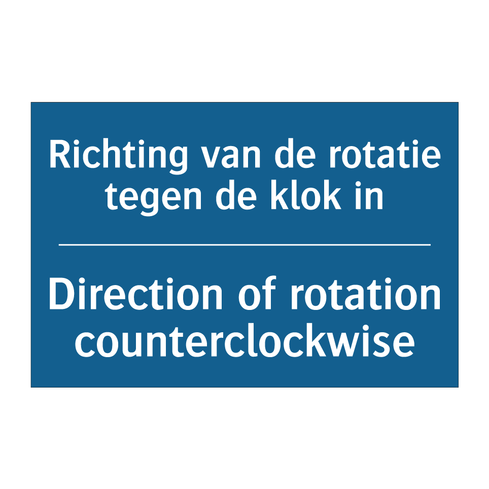 Koop Richting van de rotatie tegen /.../ - Direction of rotation ...