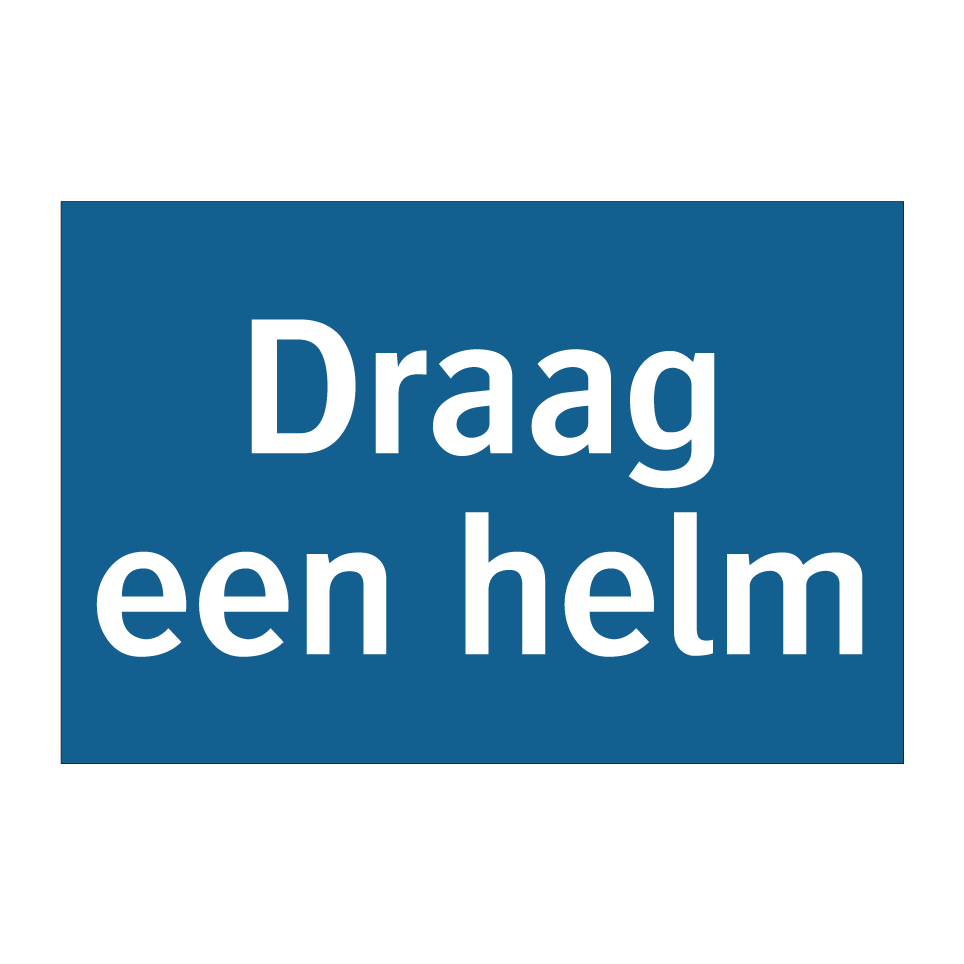 Koop Draag een helm bord | SignOnline | NL-M201