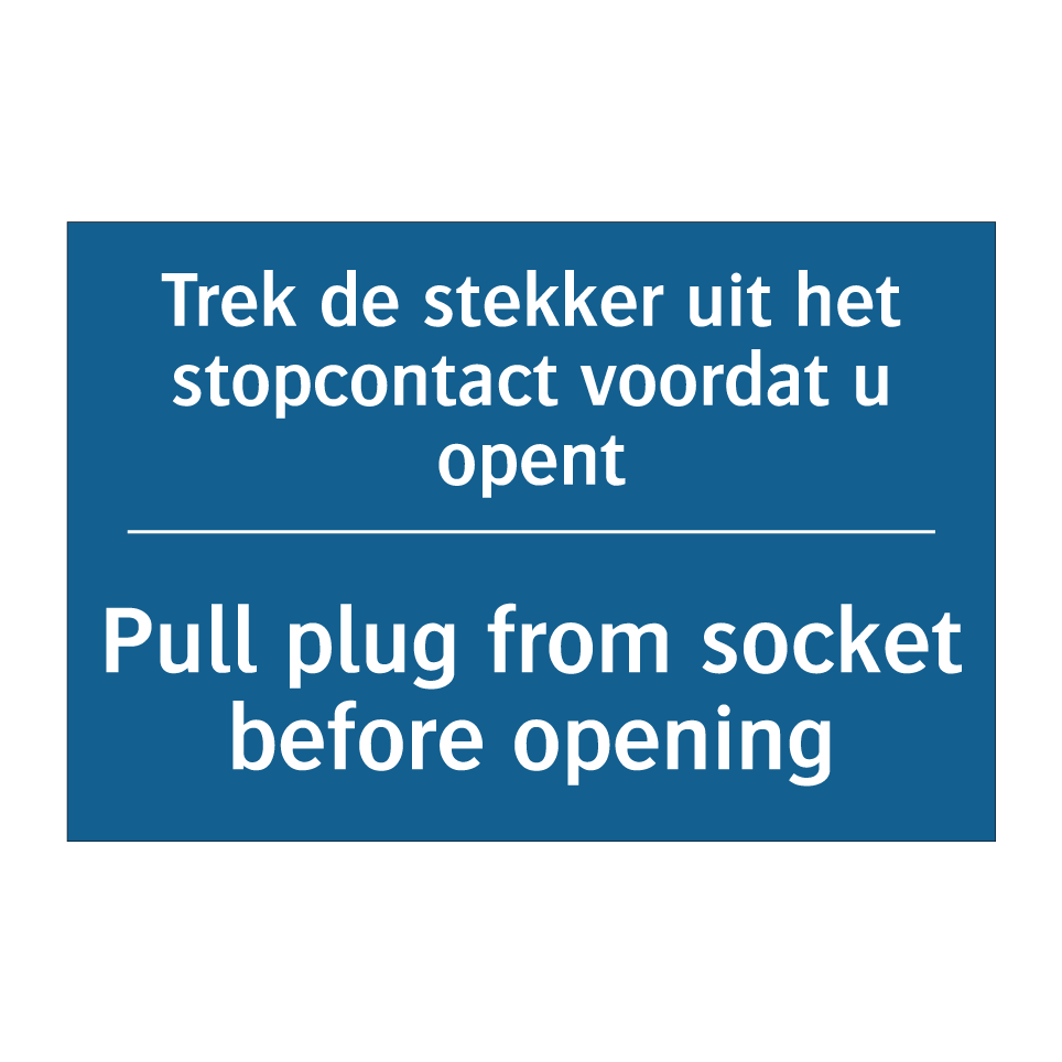 Koop Trek de stekker uit het stopcontact /.../ - Pull plug from socket ...