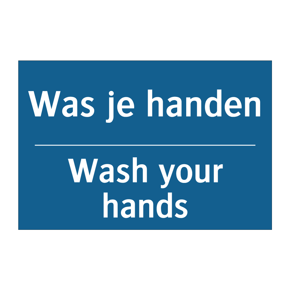 Koop Was je handen - Wash your hands bord | SignOnline | NL-M2182