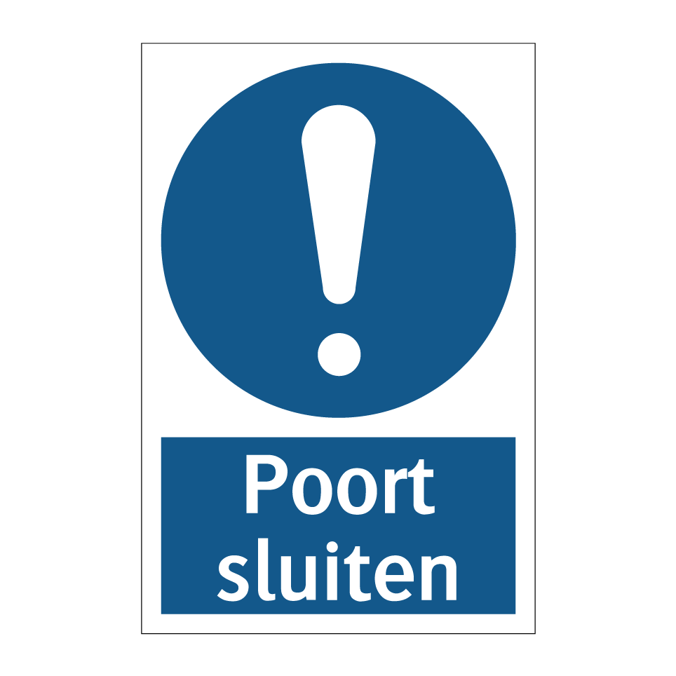 Koop Poort sluiten bord | SignOnline | NL-M2421