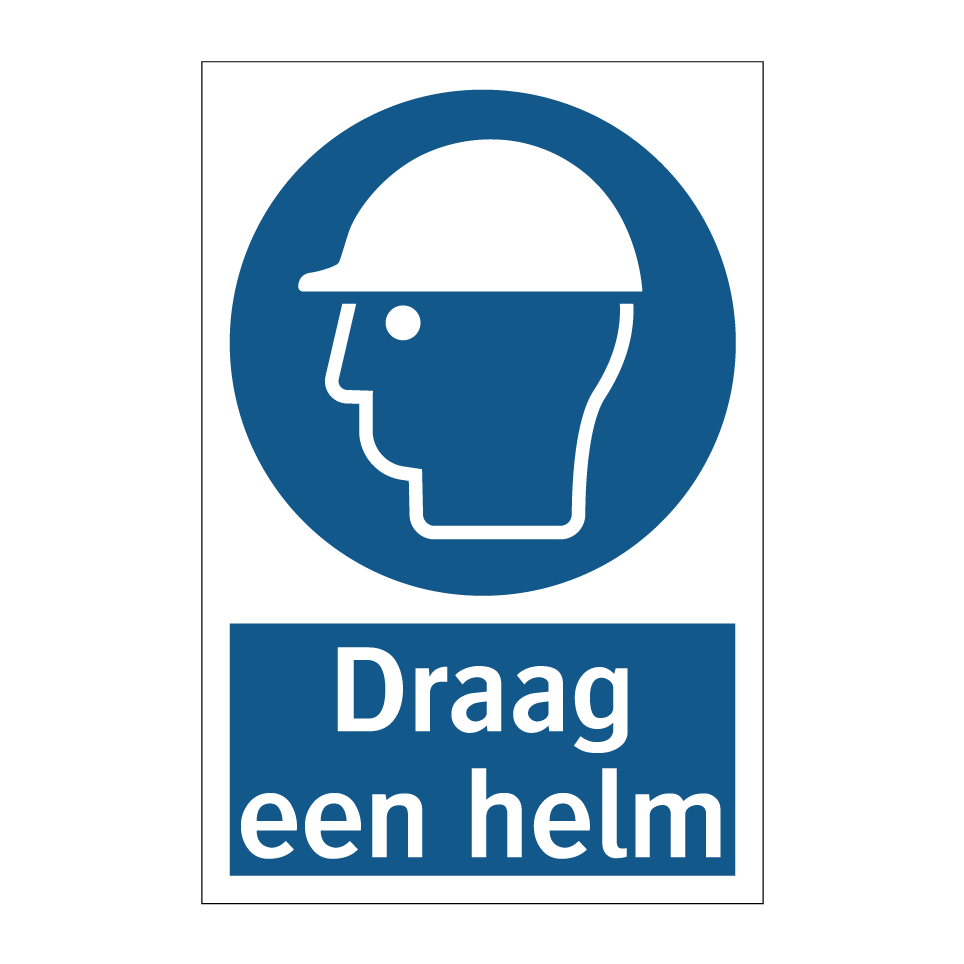 Koop Draag een helm bord | SignOnline | NL-M2540