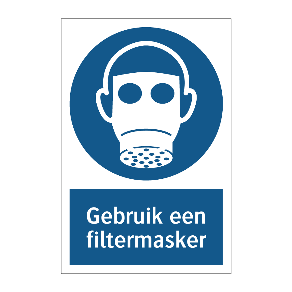 Koop Gebruik een filtermasker bord | SignOnline | NL-M2579