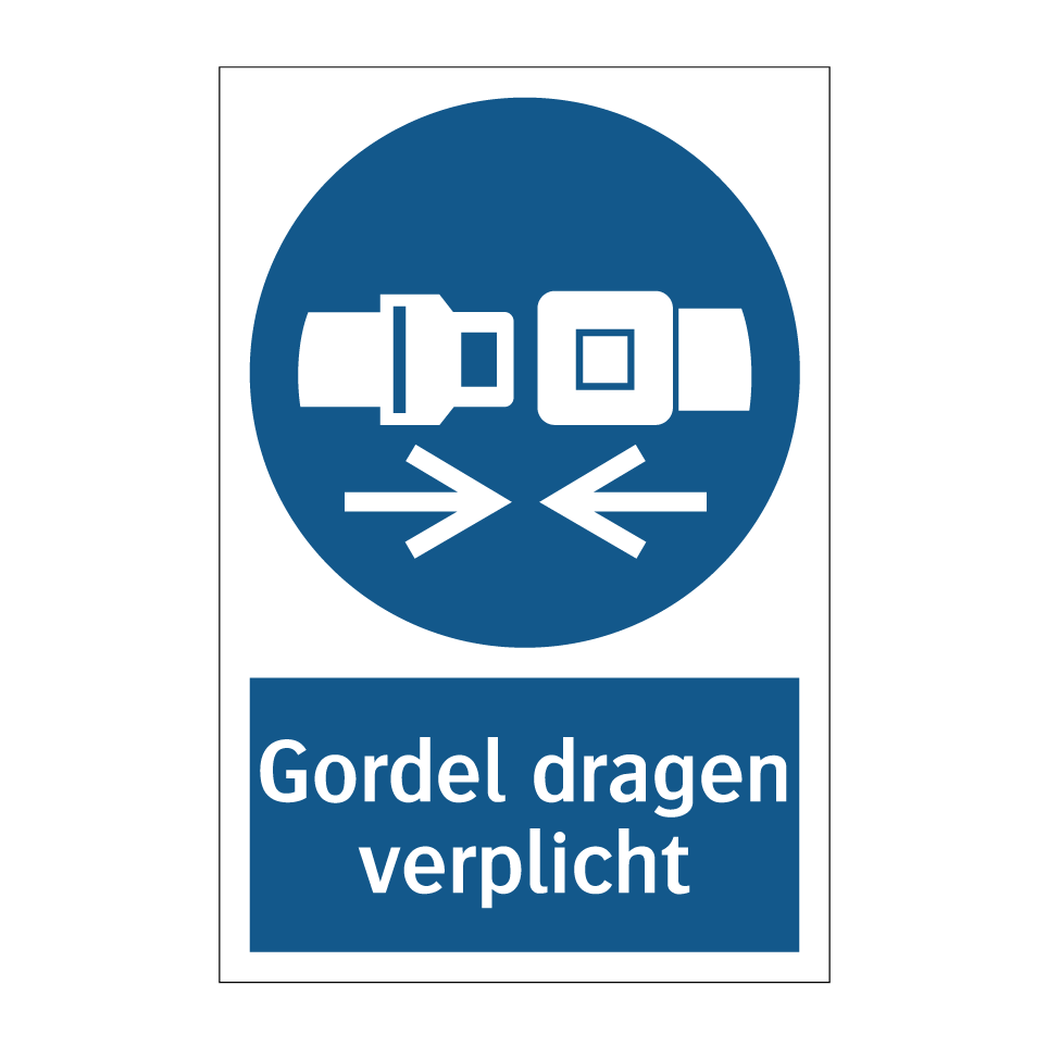 Koop Gordel dragen verplicht bord | SignOnline | NL-M2596