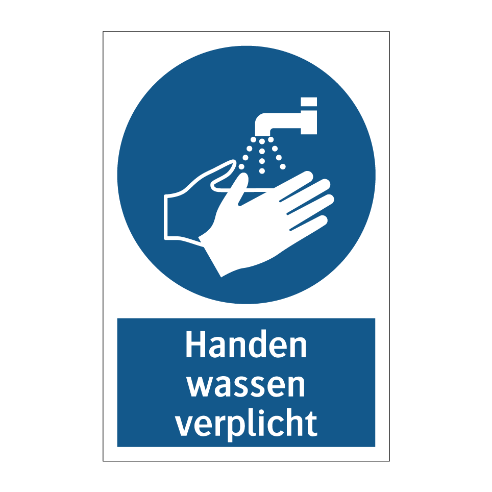 Koop Handen wassen verplicht bord | SignOnline | NL-M2600