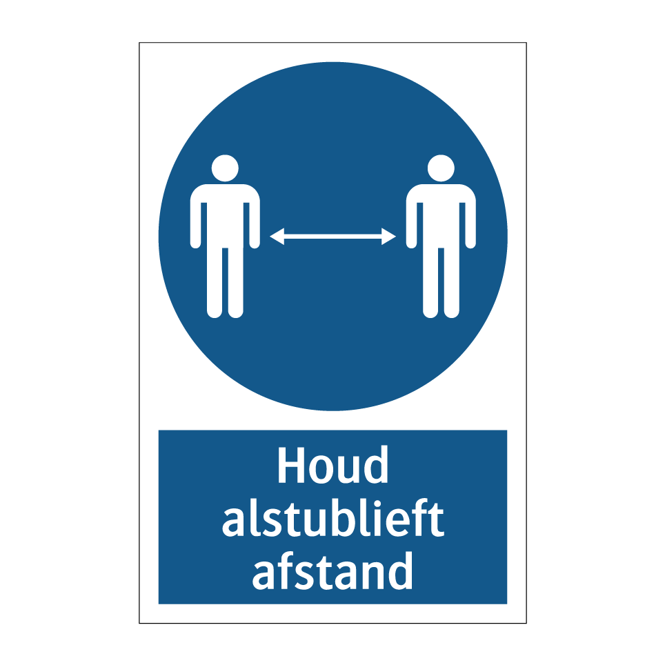Koop Houd alstublieft afstand bord | SignOnline | NL-M2606