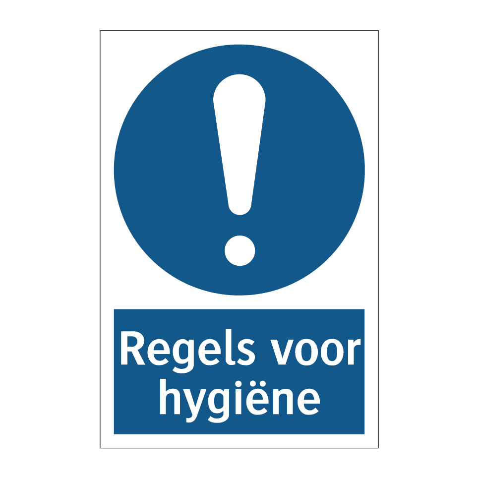Koop Regels voor hygiëne bord | SignOnline | NL-M2661