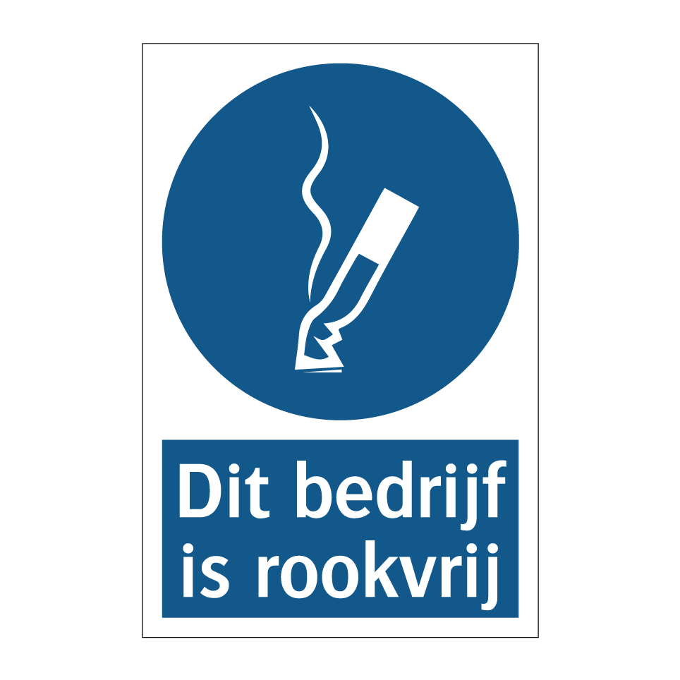 Koop Dit bedrijf is rookvrij bord | SignOnline | NL-M2728