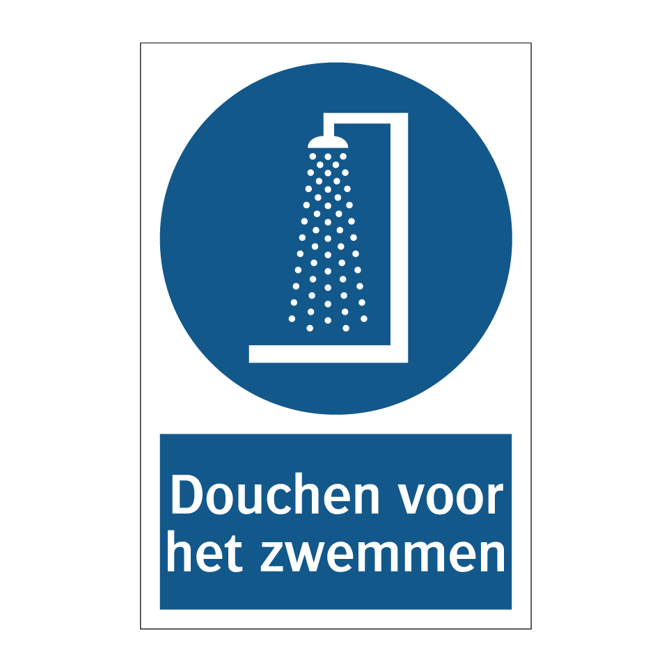 Koop Douchen voor het zwemmen bord | SignOnline | NL-M2733