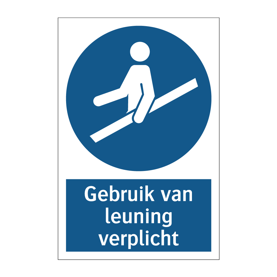 Koop Gebruik van leuning verplicht bord | SignOnline | NL-M2764