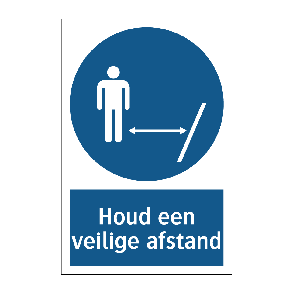 Koop Houd een veilige afstand bord | SignOnline | NL-M2813