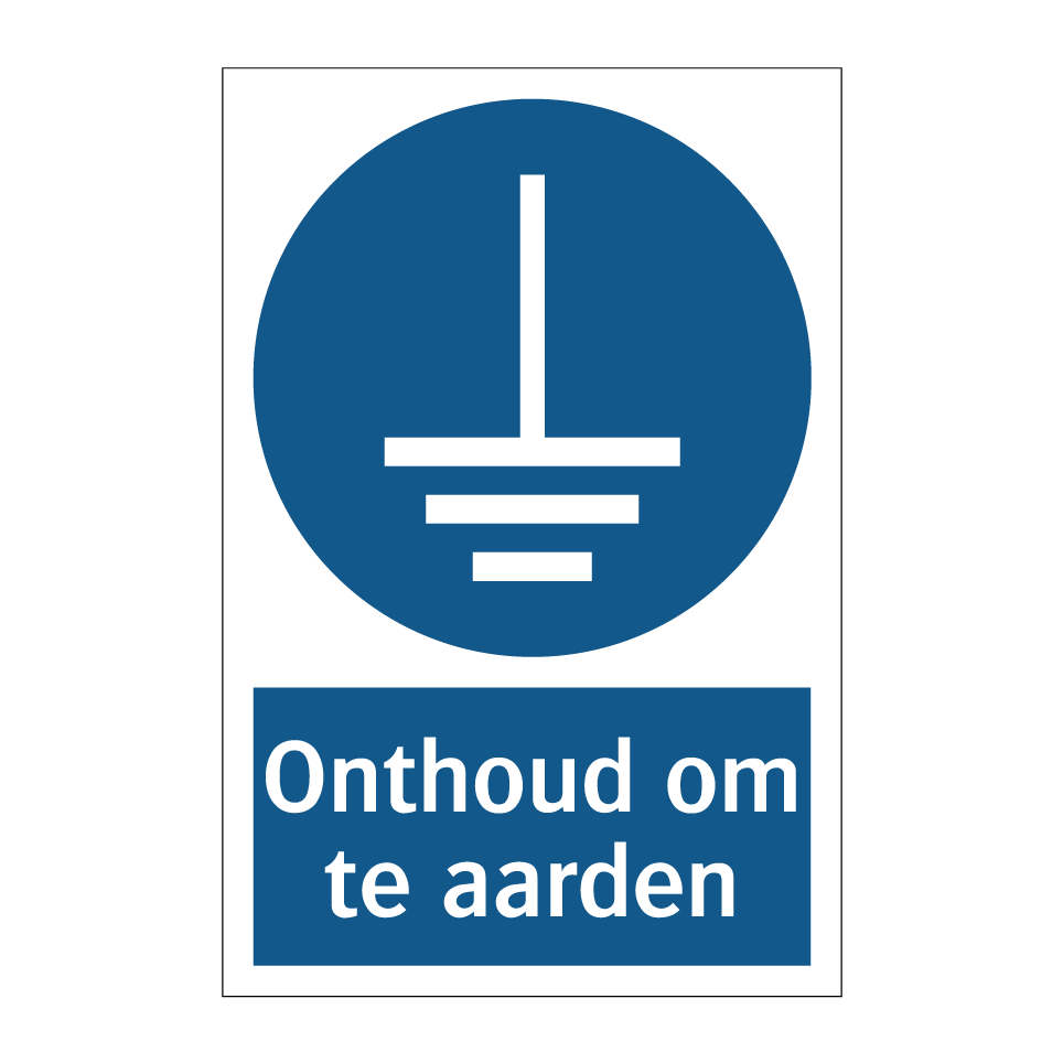 Koop Onthoud om te aarden bord | SignOnline | NL-M2833