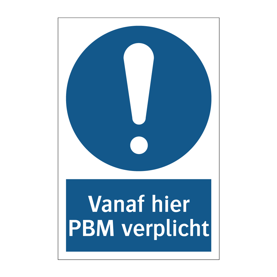 Koop Vanaf hier PBM verplicht bord | SignOnline | NL-M2862