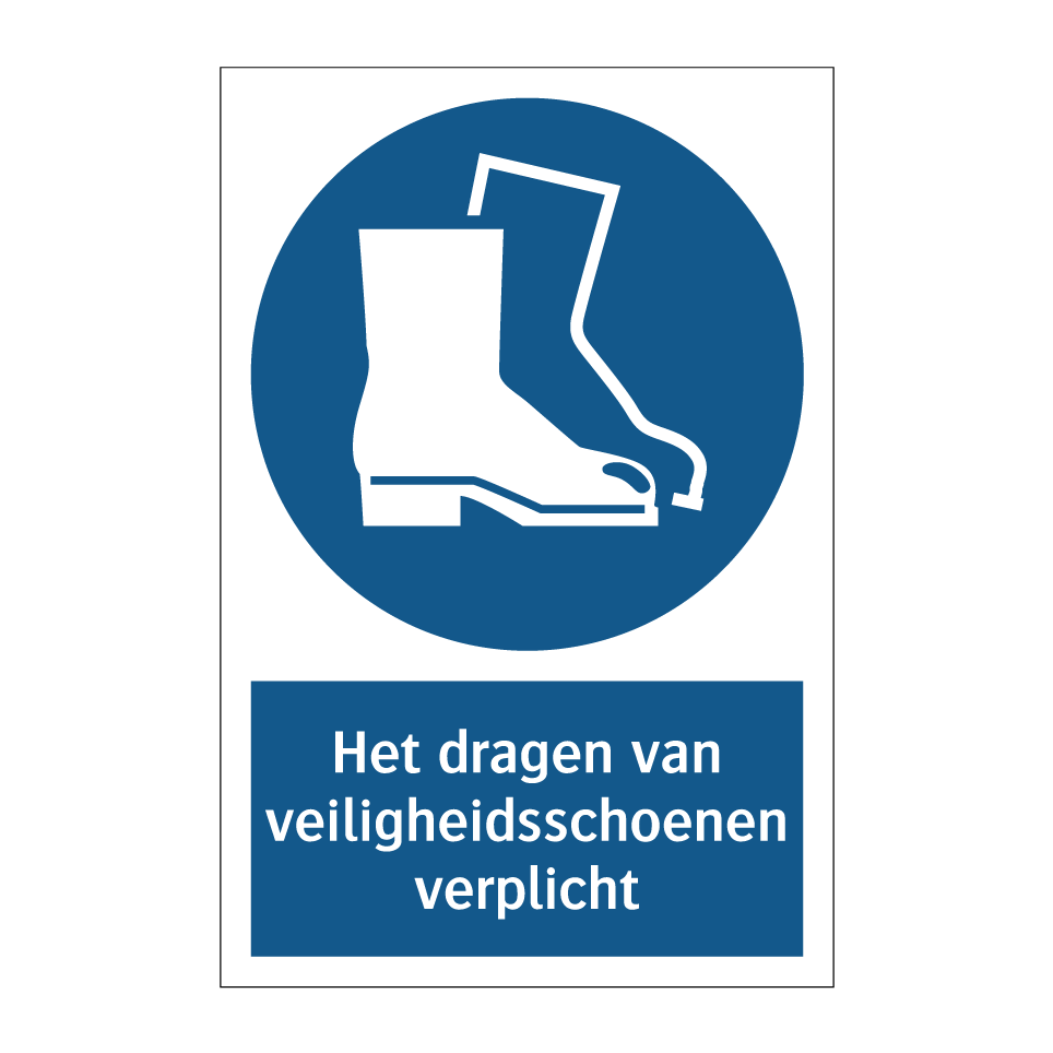 Koop Het dragen van veiligheidsschoenen verplicht bord | SignOnline ...
