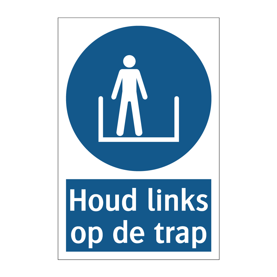 Koop Houd links op de trap bord | SignOnline | NL-M2974