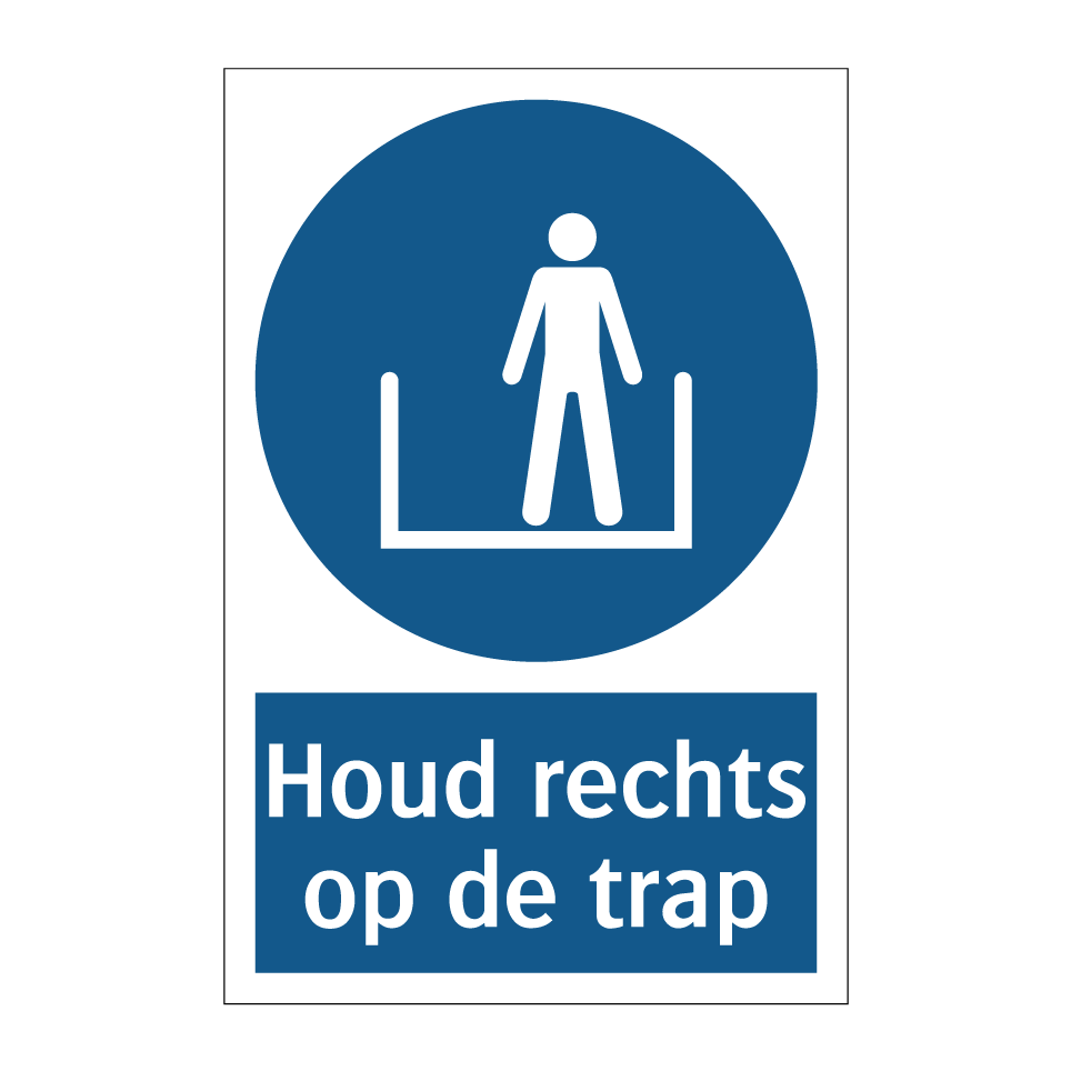 Koop Houd rechts op de trap bord | SignOnline | NL-M2975