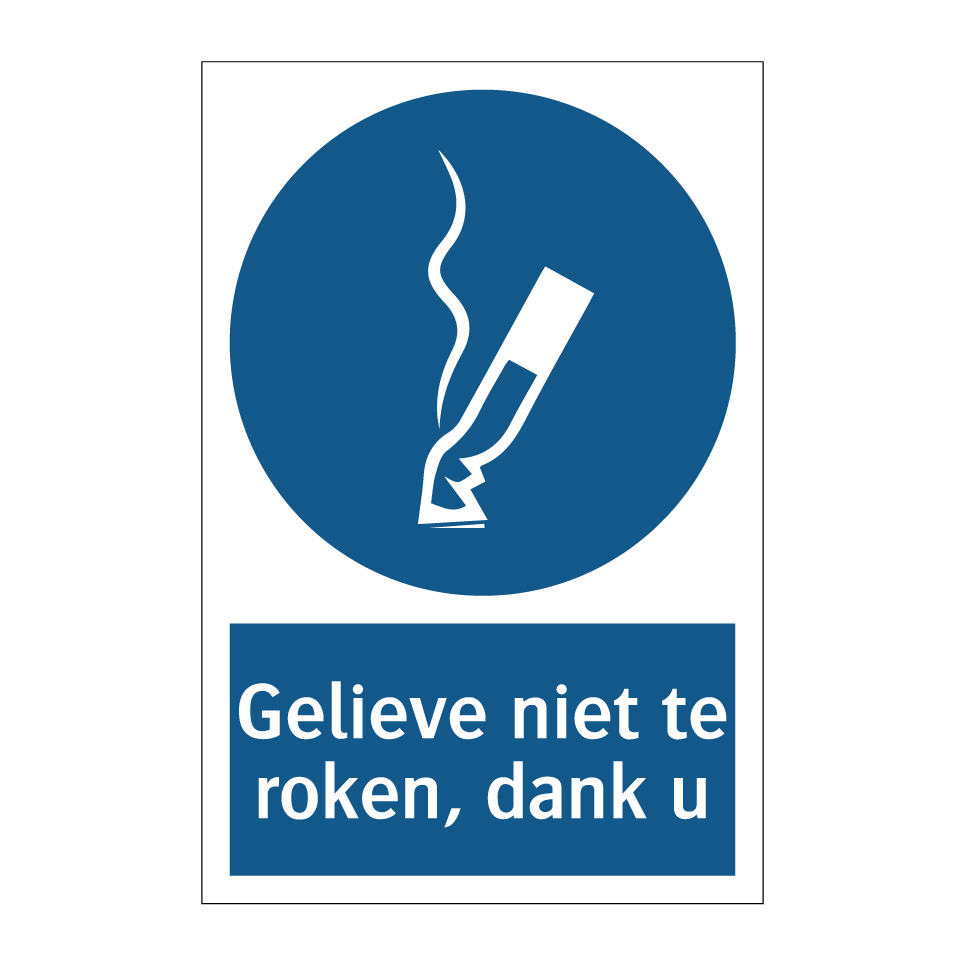 Koop Gelieve niet te roken, dank u bord | SignOnline | NL-M3061