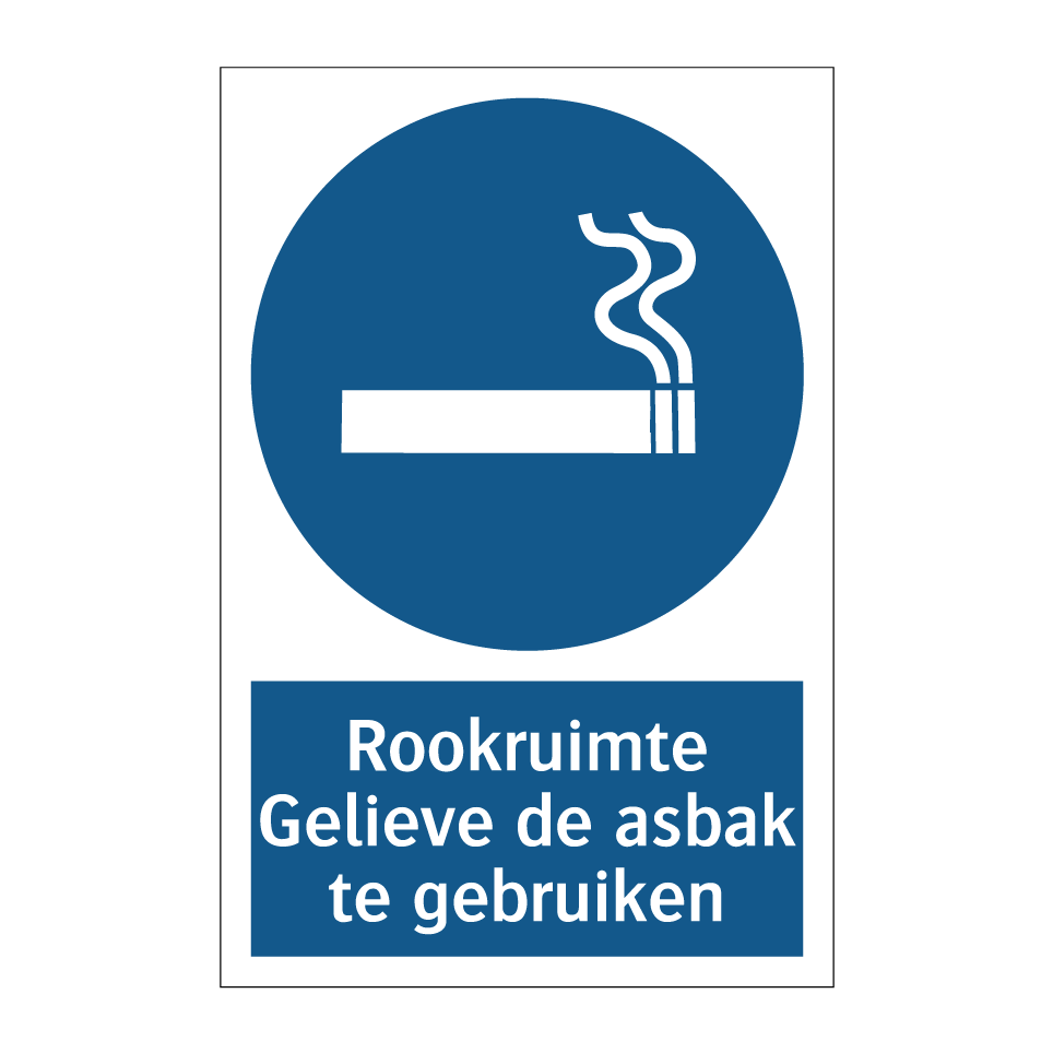 Koop Rookruimte Gelieve de asbak te gebruiken bord | SignOnline | NL-M3094