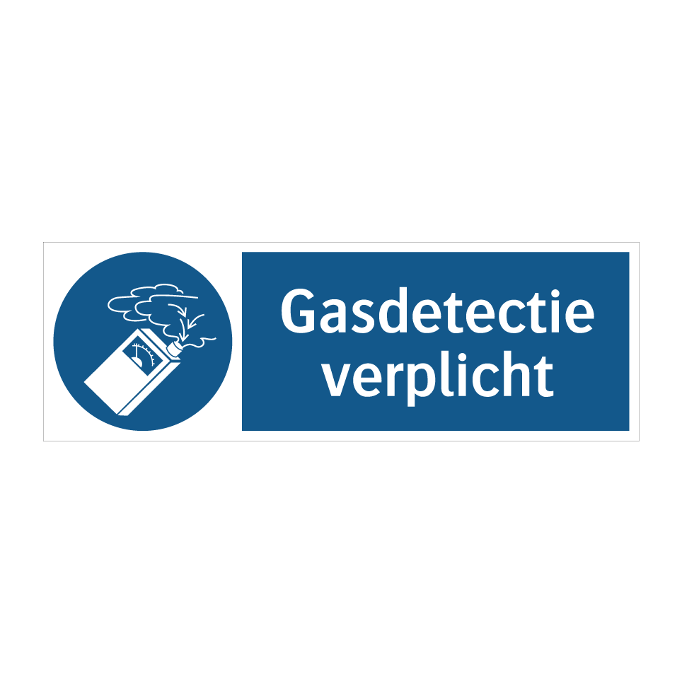 Koop Gasdetectie verplicht bord | SignOnline | NL-M3403