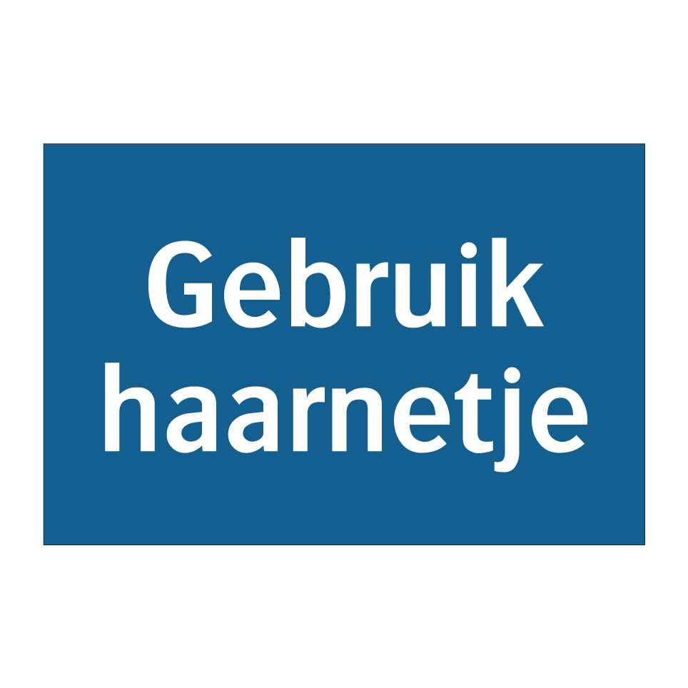 Koop Gebruik haarnetje bord | SignOnline | NL-M346
