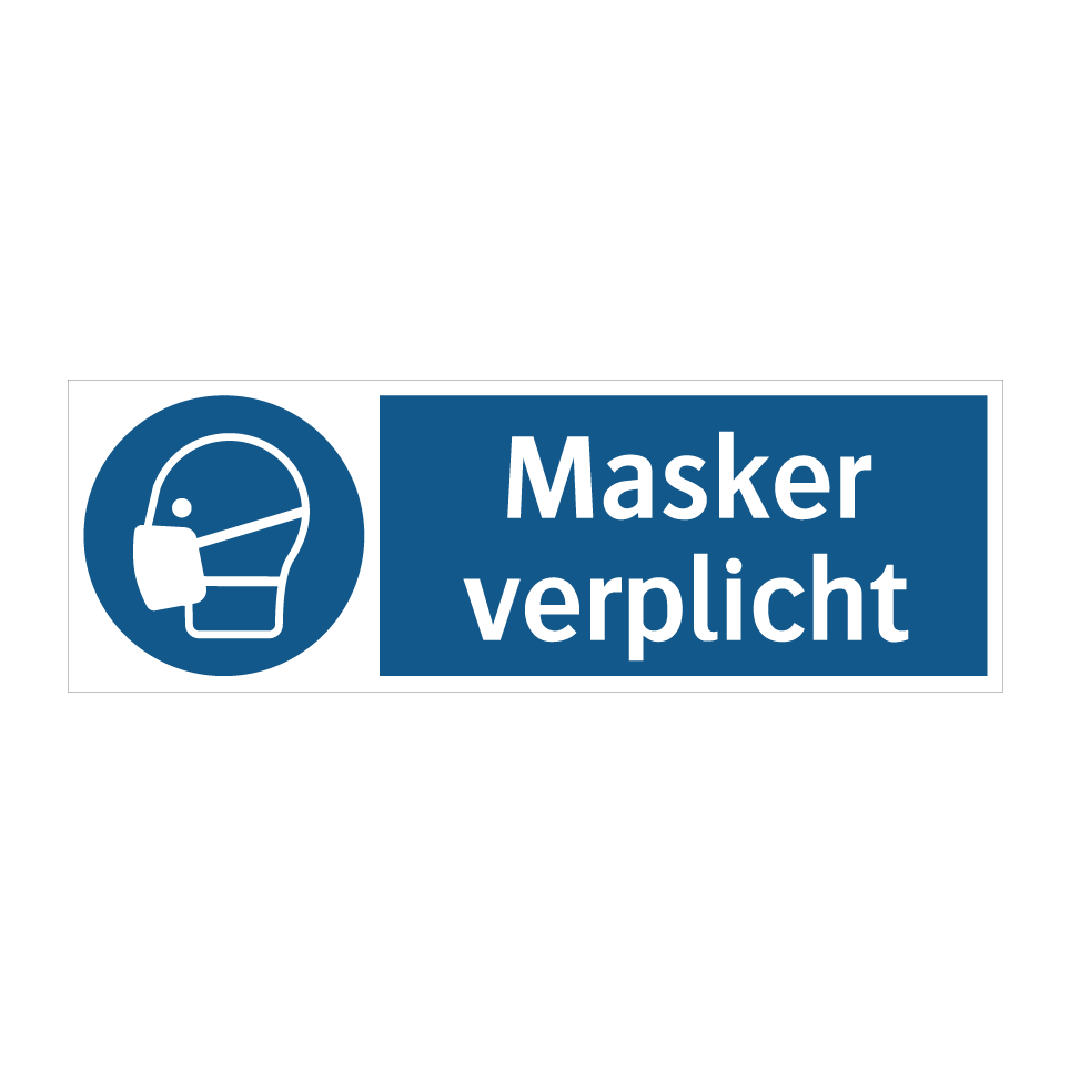 Koop Masker verplicht bord | SignOnline | NL-M3495