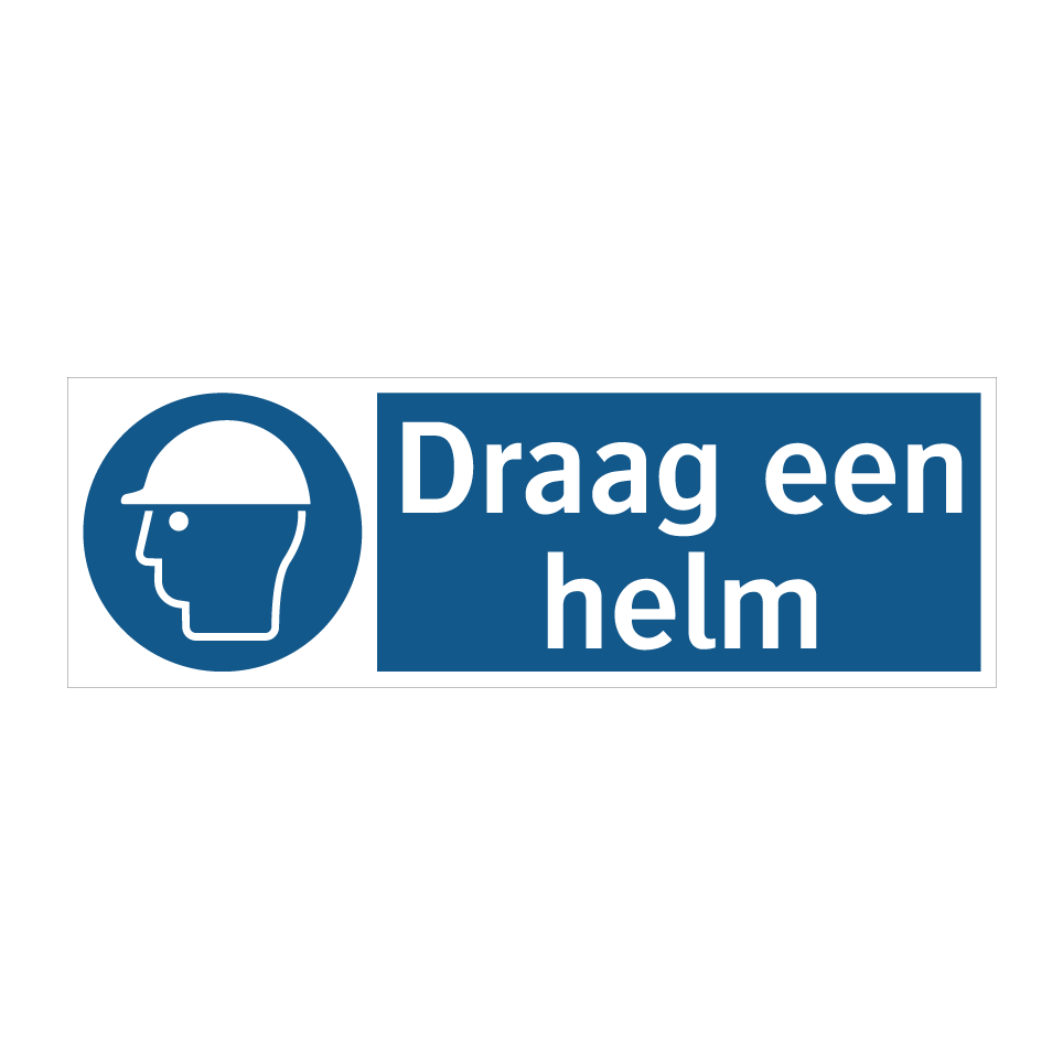 Koop Draag een helm bord | SignOnline | NL-M3630