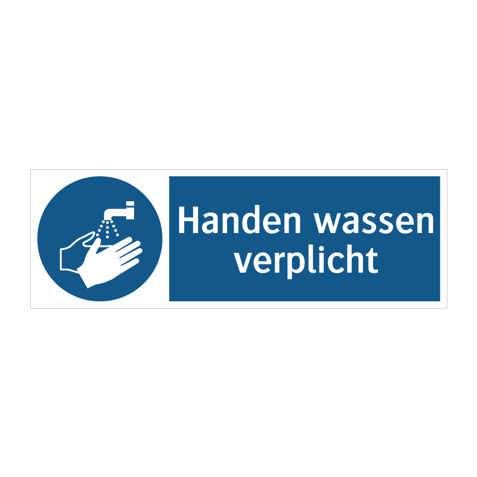 Koop Handen wassen verplicht bord | SignOnline | NL-M3690
