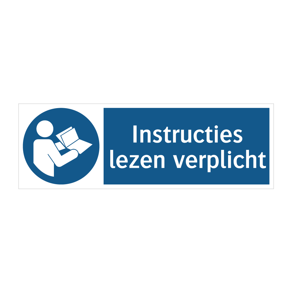 Koop Instructies lezen verplicht bord | SignOnline | NL-M3704