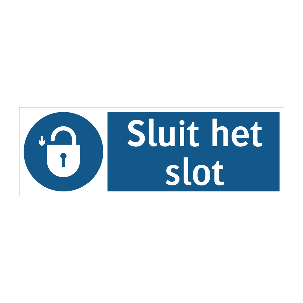 Koop Sluit het slot bord | SignOnline | NL-M3759